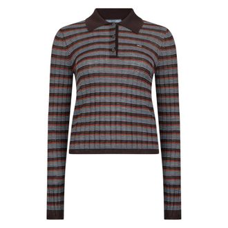 Prada Gestreifter Poloshirt - - Knitwear - Damen - Mehrfarbig - S