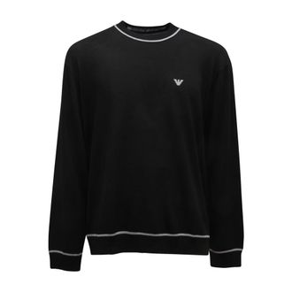 Armani Homme, Pulls, Noir, Taille: XL M8365 Maglione Wool Sweater