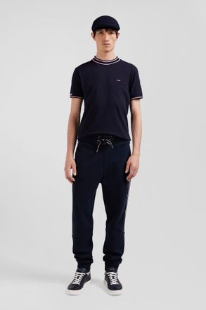 Eden Park T-shirt Manches Courtes En Coton Bleu Marine Coupe Slim Bords-c&ocirc;tes Eden Park