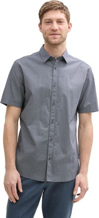 Tom Tailor Herren 1045082 Hemd, 37941 - Grey Graphic Minimal Design, S EU