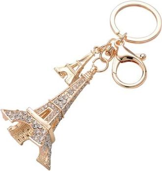 Hemobllo Porte-Cl&eacute;s en M&eacute;tal Orn&eacute; de Cristaux Tour Eiffel pour Femmes D&eacute;coration Bling &Eacute;l&eacute;gante Accessoire L&eacute;ger et Portable Pr&eacute;sent Anniversaire Bijou Paquet 
