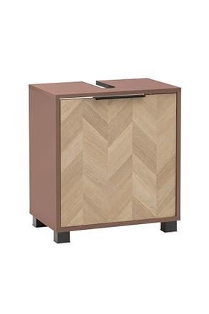 Schildmeyer Waschbeckenunterschrank Piazza 160385, Mauve/Fischgr&auml;ten Dekor, 50,3 x 33 x 56 cm