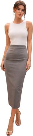 Mars&eacute;m Marsem, Femme, Jupes, Gris, Taille: 34 FR Jupe Midi Crayon