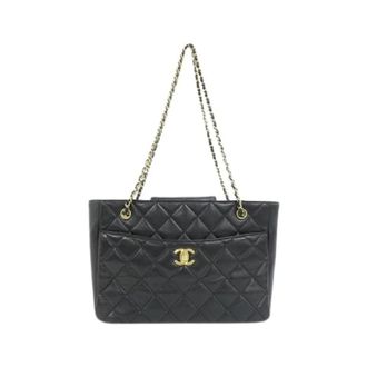 Chanel Pre-owned Schultertasche aus Lammfell - - Pre-owned - Damen - Schwarzk - ONE SIZE