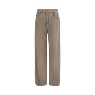 Brunello Cucinelli Weite Hosen - - Trousers - Damen - Braun - L