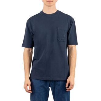C.P. Company 24/1 Piquet Pigment Dyed T-Shirt - - Tops - Herren - Blau - M