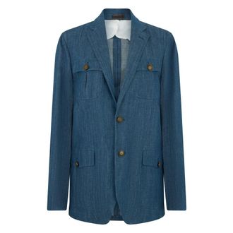 Moorer Denim Jacke - - Jackets - Herren - Blau - M