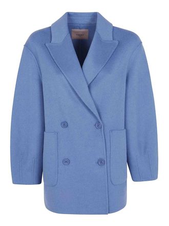 Twinset Manteau Court - Bleu