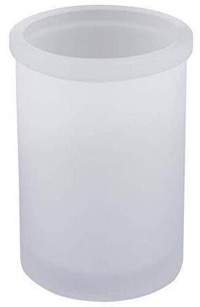 Spirella Zahnputzbecher Zahnb&uuml;rstenhalter Yoko 7,5x10,5 cm Glas Wei&szlig;