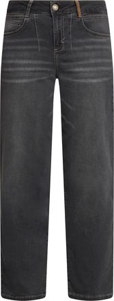 Cartoon Damen Used Look-Jeans mit Waschung 40, Black Denim