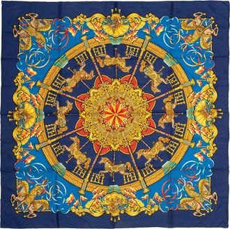 Herm&egrave;s T&uuml;cher & Schals - Scarf - Gr. unisize - in Blau - f&uuml;r Damen