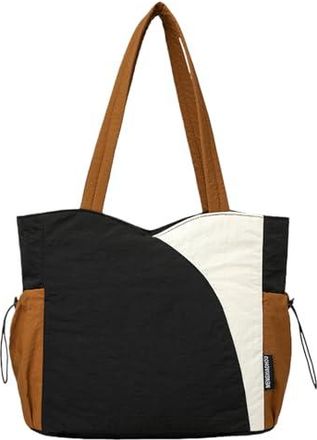 Generic Kexpery Sac &agrave; Main Bandouli&egrave;re Femme Grand Capacit&eacute; Mode Sacoche Nylon Contrast&eacute; Shopping Travail Soir&eacute;e