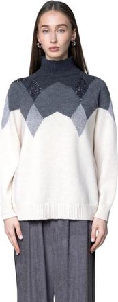 Kaos Rippstrick-Pullover mit Rollkragen - - Knitwear - Damen - Mehrfarbig - S