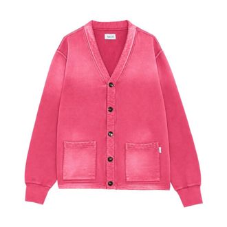 Amish Cardigan Pullover Destroyed - - Knitwear - Herren - Rot - S