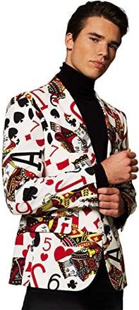 OppoSuits Opposuits Crazy Fun Blazer pour homme avec motifs amusants - Ensemble blazer et cravate - - 46