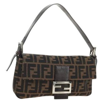 Fendi Pre-owned Vintage Zucca Canvas Shoulder Bag - Femme - Pre-owned - Brun - Taille: ONE Size