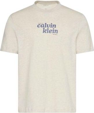 Calvin Klein T-shirt droit col rond imprim&eacute; en coton