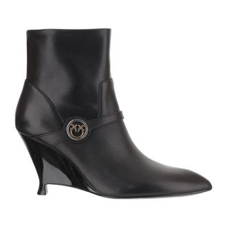 Pinko Gwen Leder-Stiefeletten - - Shoes - Damen - Schwarzk - 39 EU