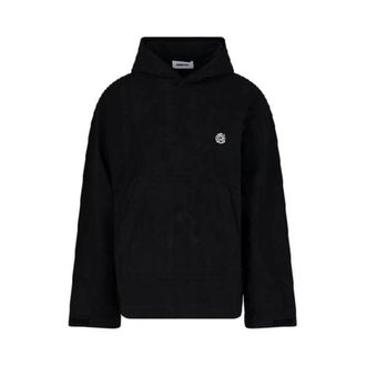 AMBUSH Ambush, Homme, Sweatshirts et sweats &agrave; capuche, Noir, Taille: S SweaT-shirt en coton avec poignets c&ocirc;tel&eacute;s et col rond