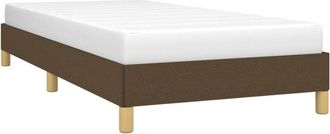 vidaXL Cadre de lit sans matelas marron fonc&eacute; 90x190 cm tissu vidaXL