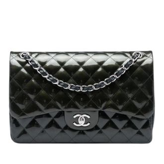 Chanel Sac port&eacute; &eacute;paule Pre-owned Double Flap - Femme - Pre-owned - Vert - Taille: ONE Size
