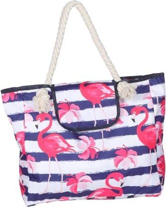 Valiclud Sac de Plage Femme Grand Format Motif Flamant Sac Cabas Sport Piscine Voyage avec Bandouli&egrave;re Unique Spacieux et L&eacute;ger pour Plage et Quotidien