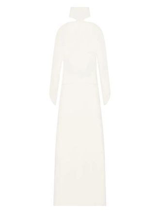 Courrèges Asymmetrisches Kleid mit Schulterdetail - Weiß