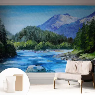 Tulup Carta Da Parati Non Tessuto - Di Alta Qualit&agrave; Per Il Soggiorno La Cucina - Tendenze Moderne - Vlies Ecologico Paesaggio Montano 312x219 Cm