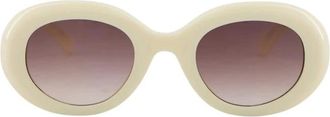 Emmanuelle Khanh Femme, Accessoires, Beige, Taille: ONE Size Queen Lunettes de soleil