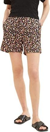 Tom Tailor Denim TOM TAILOR Denim 1036855 Bermuda Shorts, 31952-Black Flower Print, XL Femme