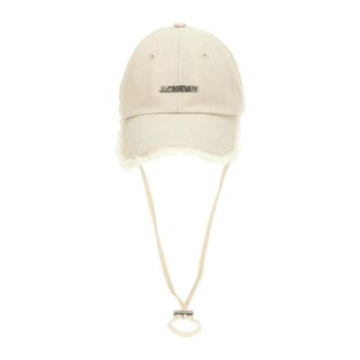 Jacquemus Baseballkappe mit Logo-Detail und Ohrenklappen - - Accessories - unisex - Wei&szlig; - ONE SIZE
