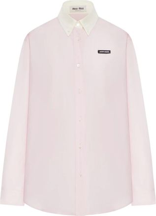 Miu Miu chemise &agrave; col oversize - Rose