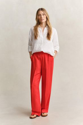 GANT Damen Hose aus Leinenmix (44) PERFECT Rot