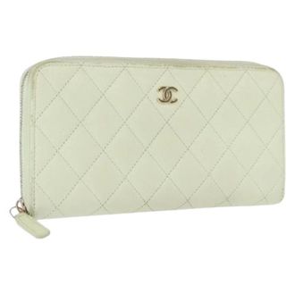Chanel Pre-owned Leder Portemonnaie - - Pre-owned - Damen - Gr&uuml;n - ONE SIZE