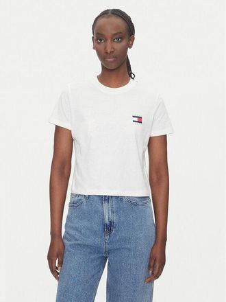 Tommy Jeans T-Shirt DW0DW21423 Wei&szlig; Regular Fit
