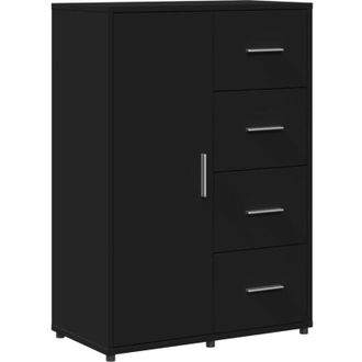 vidaXL Sideboard Schwarz 60x31x84 cm Holzwerkstoff - Vidaxl