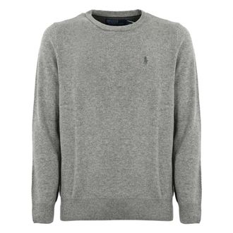 Polo Ralph Lauren Grauer Wollpullover Langarm Rundhalsausschnitt - - Knitwear - Herren - Grau - M