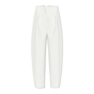 Jacquemus Femme, Pantalons, Blanc, Taille: 38 FR Ovalo Crease Pantalons
