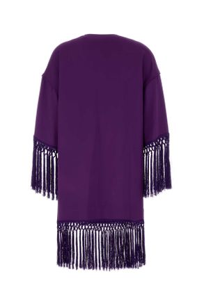 Valentino Garavani Womens Purple Cady Dress Purpleorchid Exterior: Silk Abiti