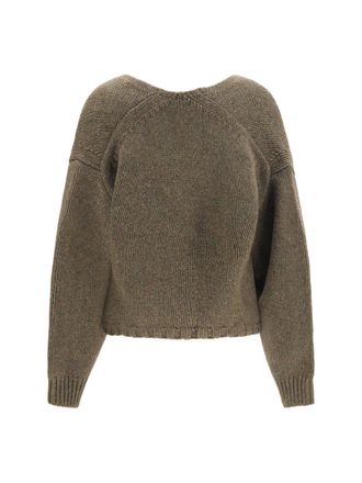 Khaite Womens Cardigan Axel V-Neck Artichoke Cashmere Sweater