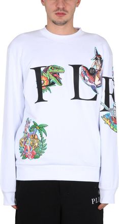 Philipp Plein Logo-Embroidered Cotton Sweatshirt - White