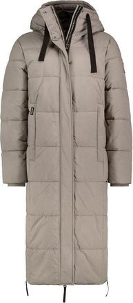 Sublevel Steppjacke Damen Mantel Winterjacke Jacke extra lang geschnitten mit Kapuze