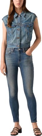 Levi's Damen 721 High Rise Skinny Lightweight Jeans Cool for Real Blue 26 32