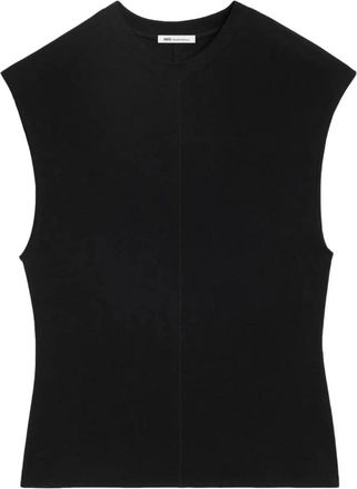 Ami Femme, Tops, Noir, Taille: 38 FR Jersey D&eacute;bardeur Ajust&eacute;