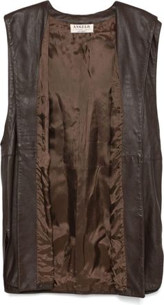 A.N.G.E.L.O. Vintage Cult 1970s Weste aus Leder - Braun