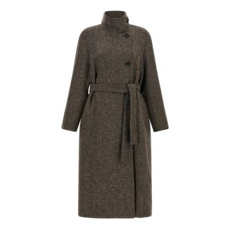 Brunello Cucinelli Sparkling Coat - - Coats - Damen - Braun - S
