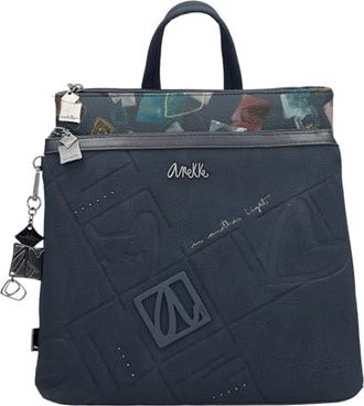 Anekke | Sac &agrave; dos femme Evolution | Sac ville et loisirs original | 26 x 28 x 9 cm | Coloris bleu