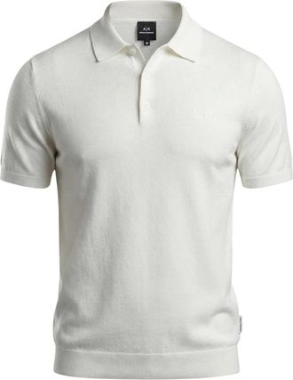 A|X Armani Exchange Homme, Tops, Blanc, Taille: XS Polo en maille