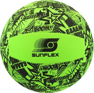 SUNFLEX Neopren Zubehör Beach- und Funball Funky Boom Größe 5 | Volleyball & Strandball weich & leicht für den Strand & das Wasser | Spielball extrem robust &