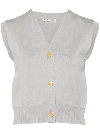 Blazé Milano Klassischer Pullunder - Grau